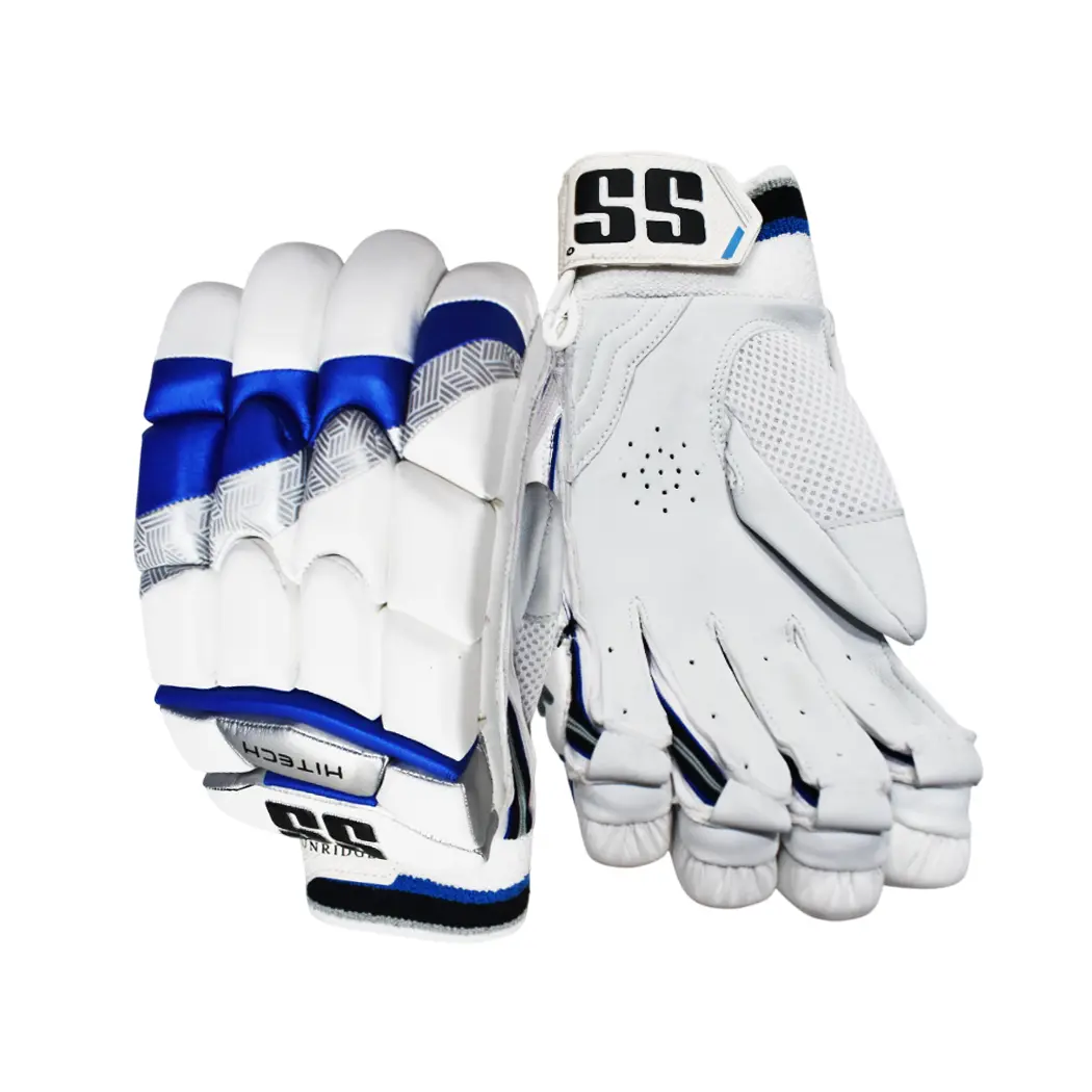 Ss Soft Goods Hi-Tech Cricket Batting Glove - Mens, White, Right-handed
