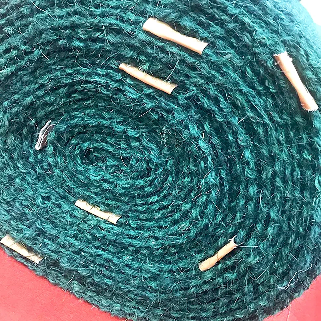 Anjengo Export 4 Shaft Coir Cricket Mat - Green, 3/4