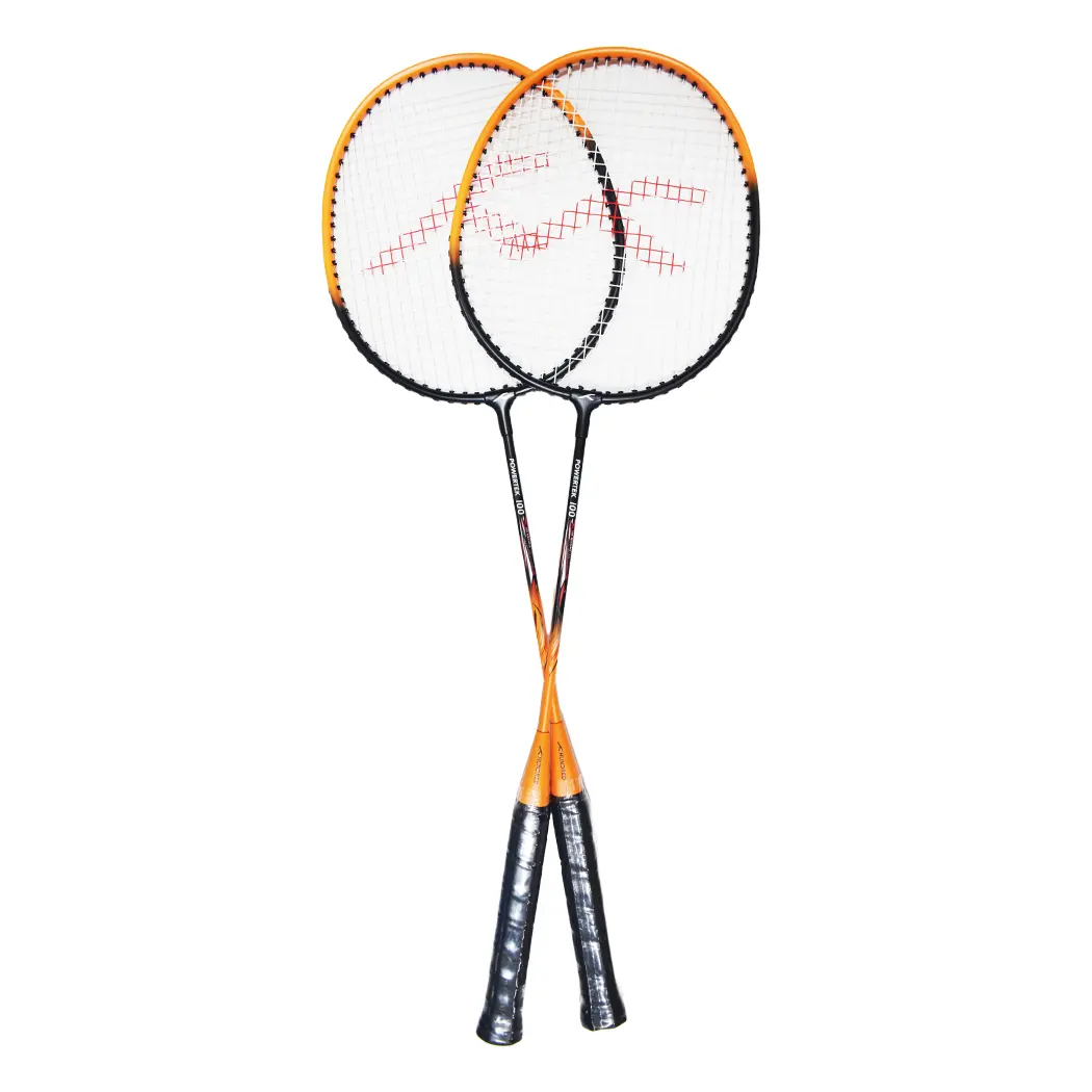 Hundred Powertek star Badminton Racket - Orange, Strung